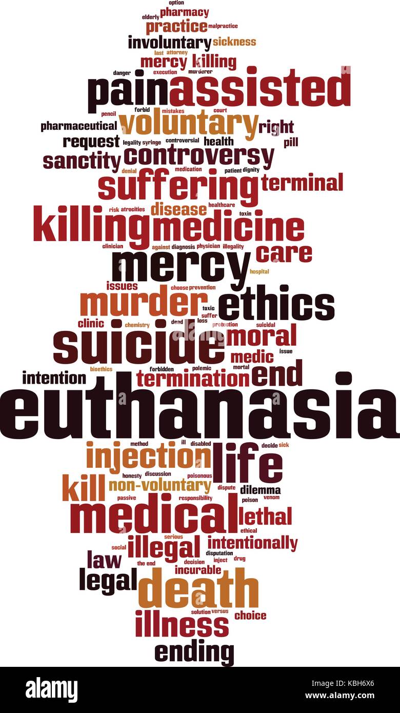Euthanasia word cloud concept. Vector illustration Stock Vector Image ...