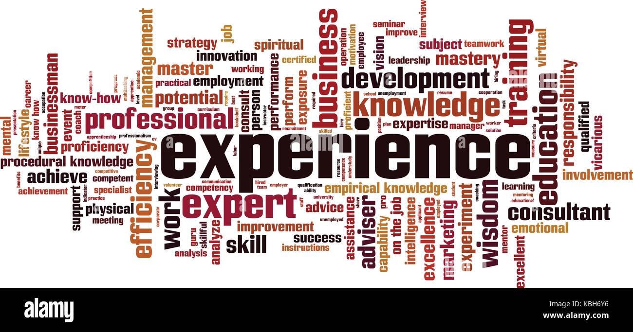 Experience word cloud concept. Vector illustration Stock Vector Image ... Experience word cloud concept. Vector illustration Stock Vector Image ...