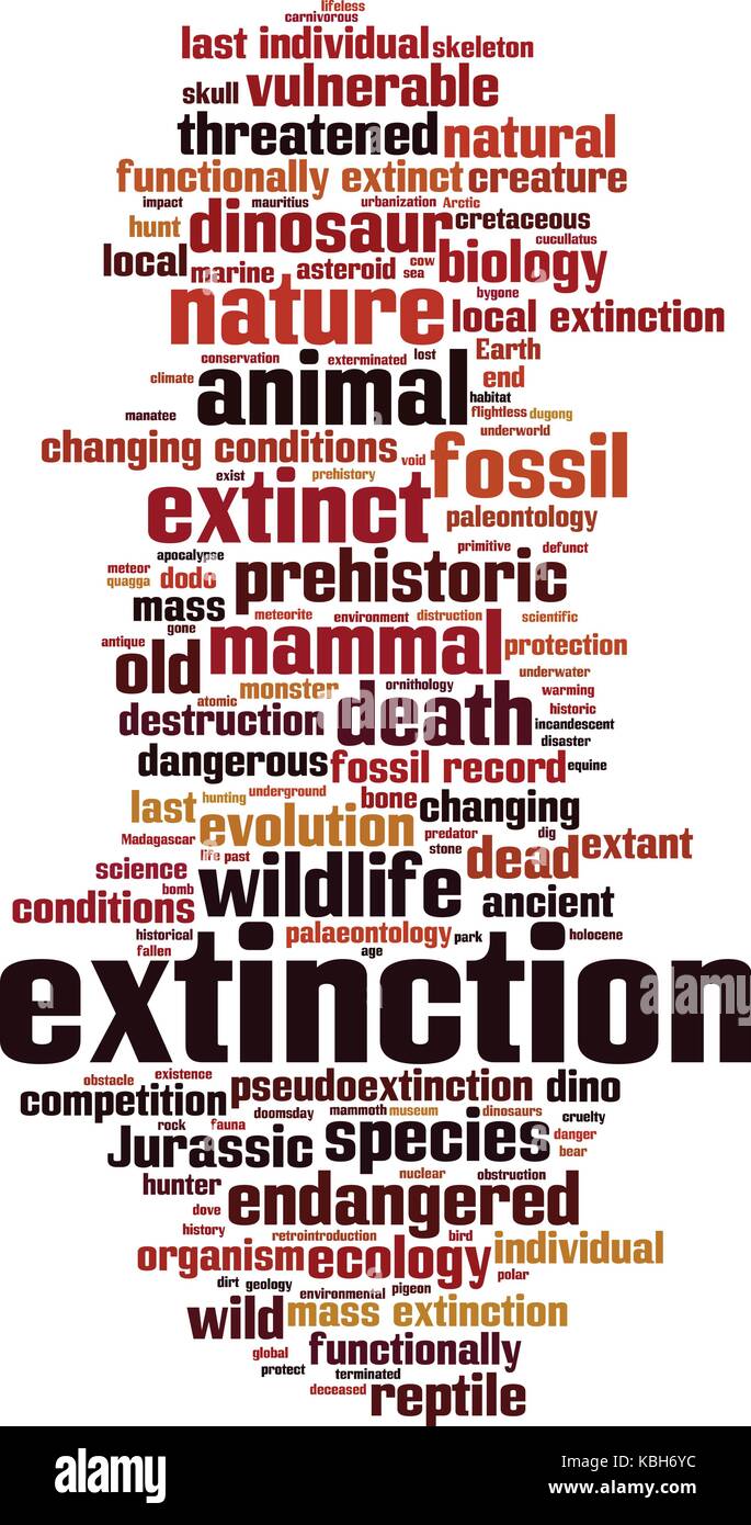 Extinction word cloud concept. Vector illustration Stock Vector Image ...