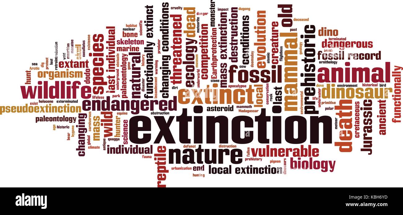Extinction word cloud concept. Vector illustration Stock Vector Image ...
