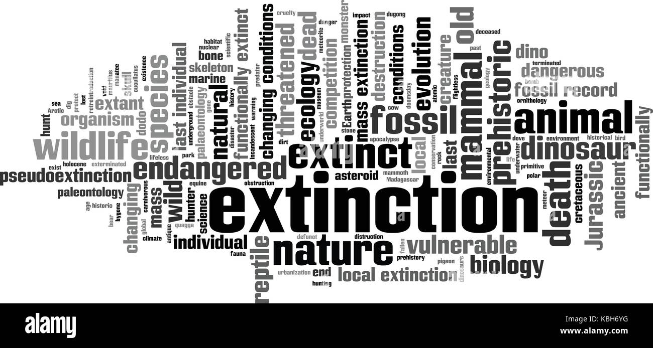 Extinction word cloud concept. Vector illustration Stock Vector Image ...