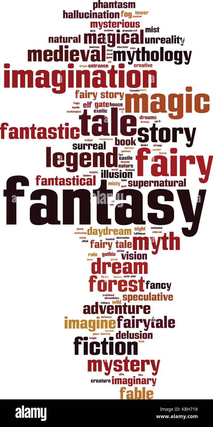 Fantasy word cloud concept. Vector illustration Stock Vector Image ...