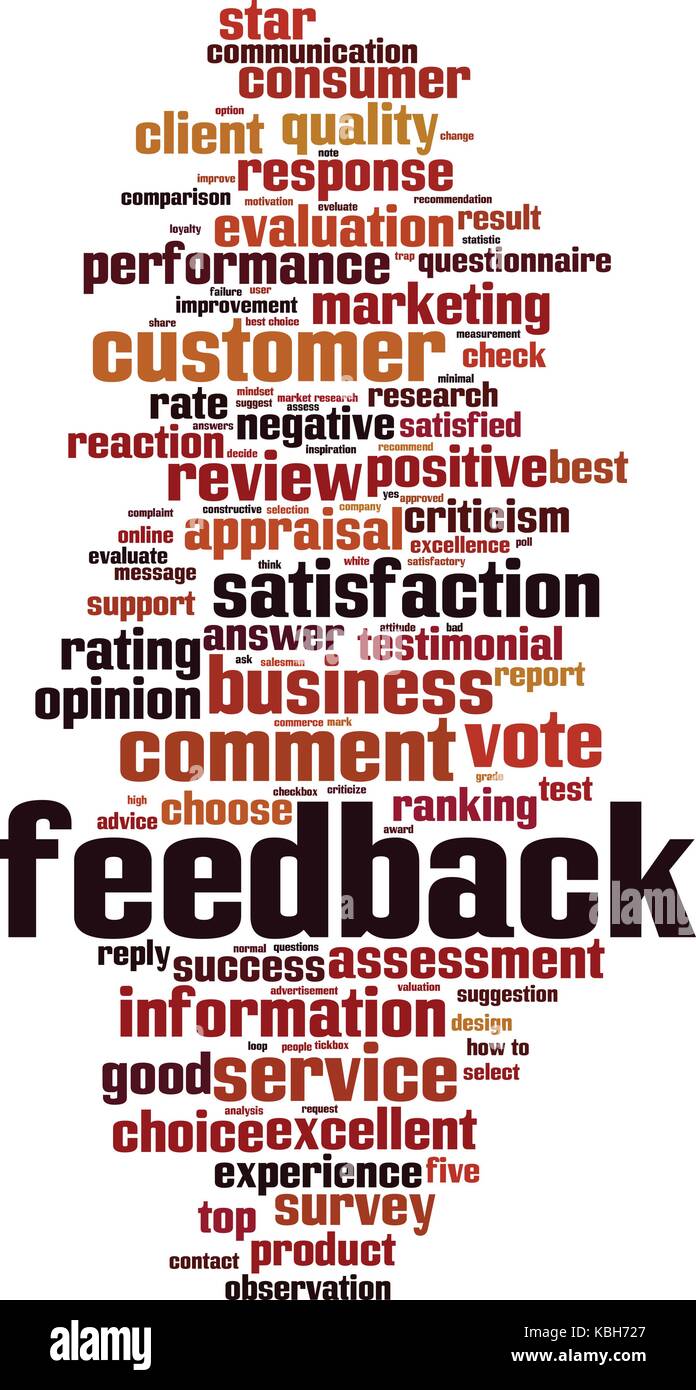 Feedback word cloud concept. Vector illustration Stock Vector Image ...