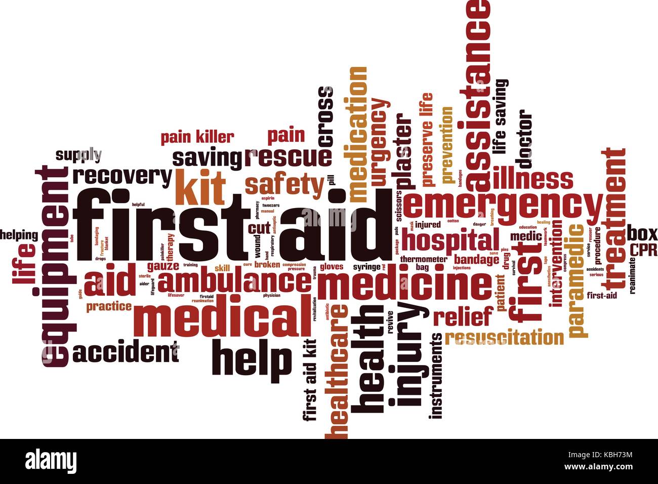 First aid word cloud concept. Vector illustration Stock Vector Image ...