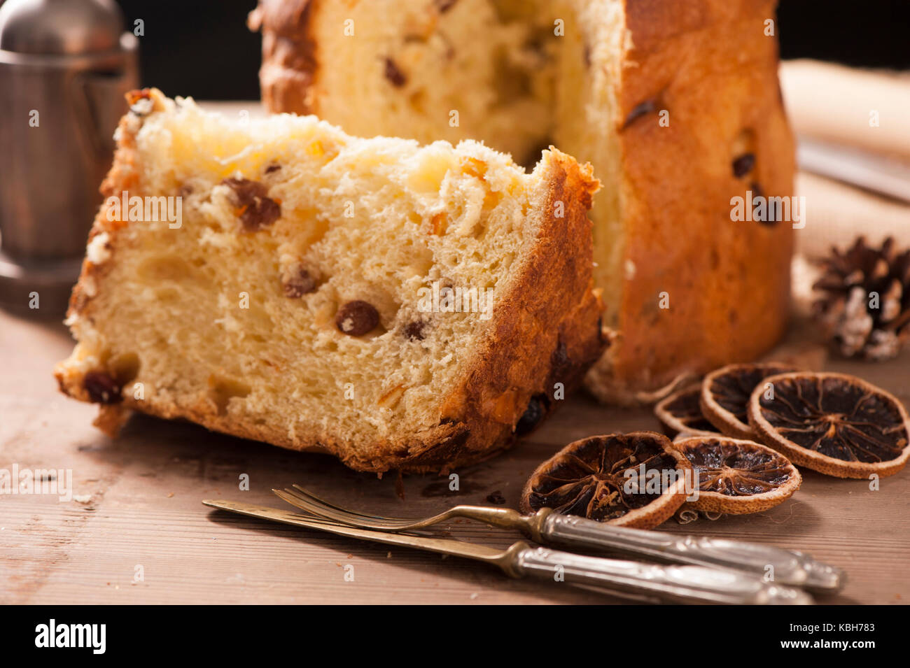 Panettone Italian Christmas cake Stock Photo - Alamy