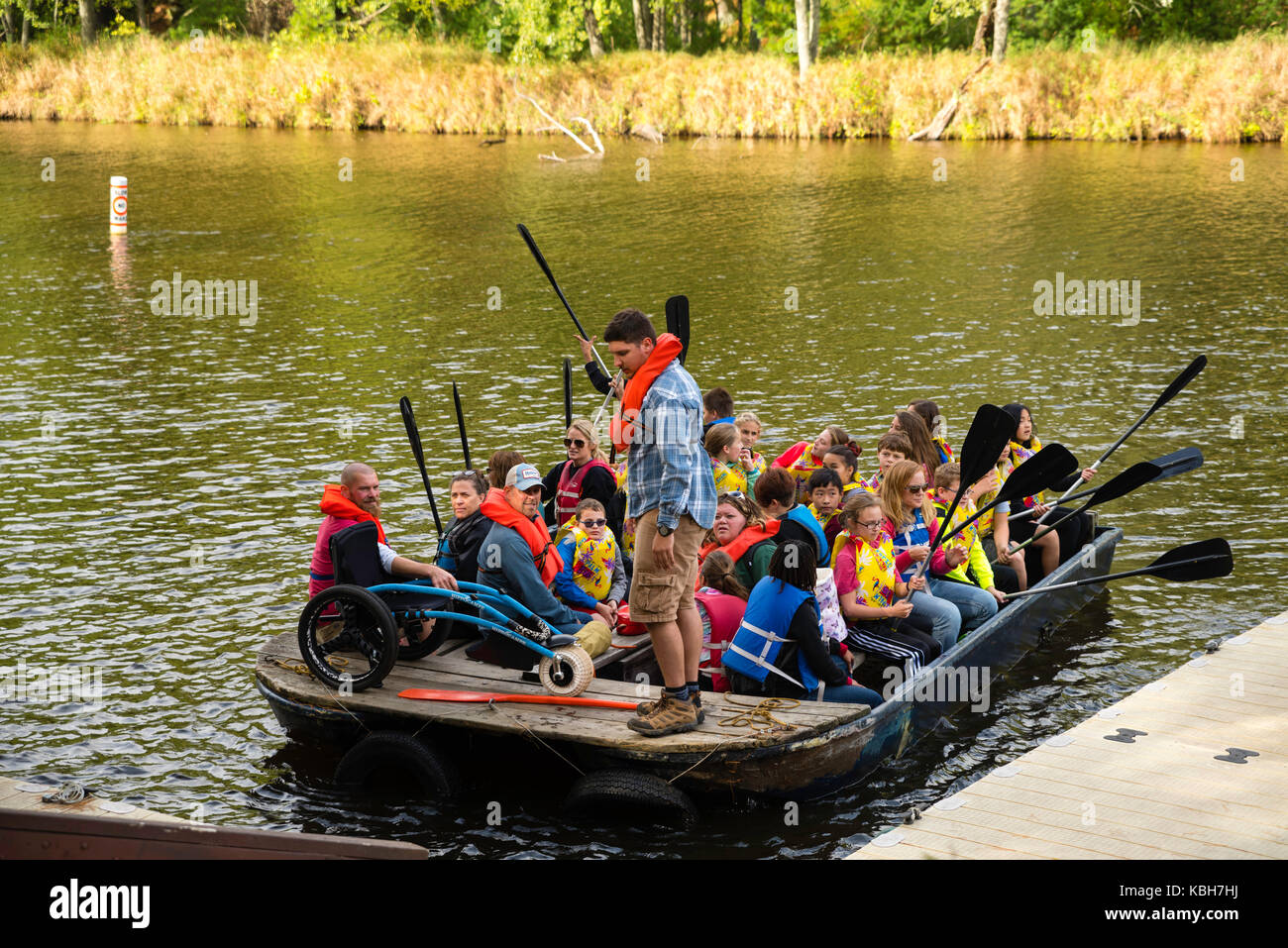Kids ride in a boat and other environmental education activities at ...