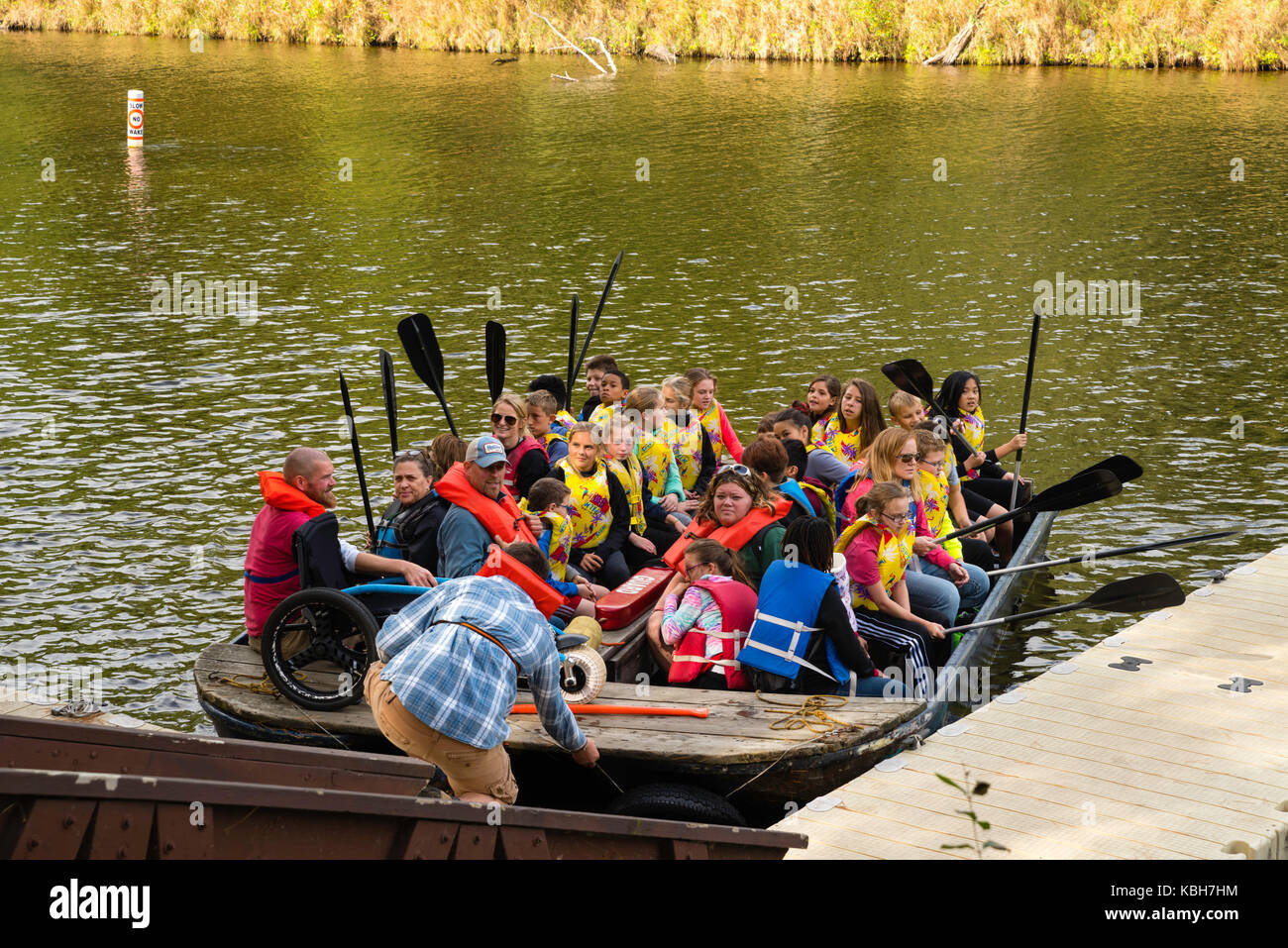 Kids ride in a boat and other environmental education activities at ...
