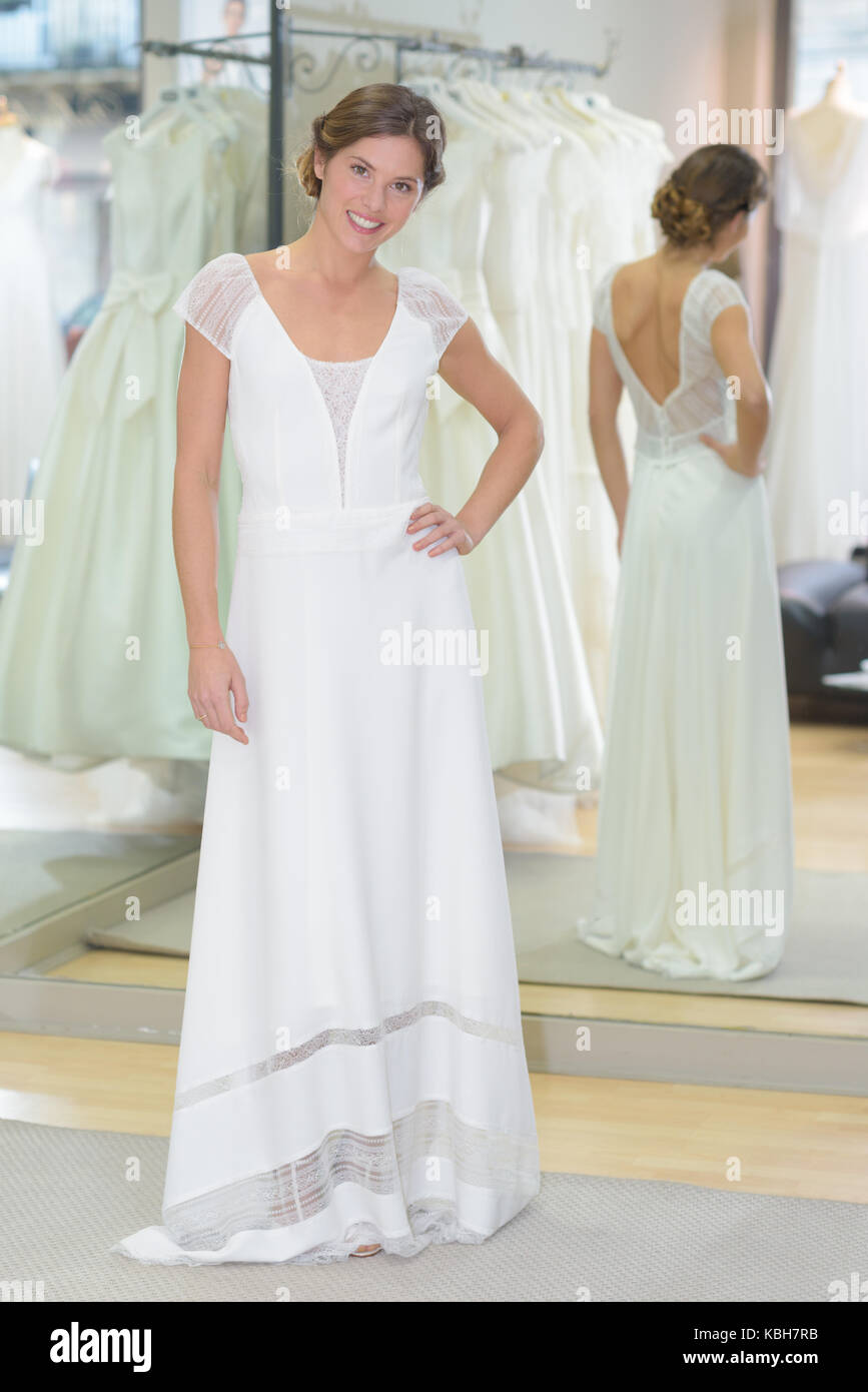 testing the gown Stock Photo - Alamy