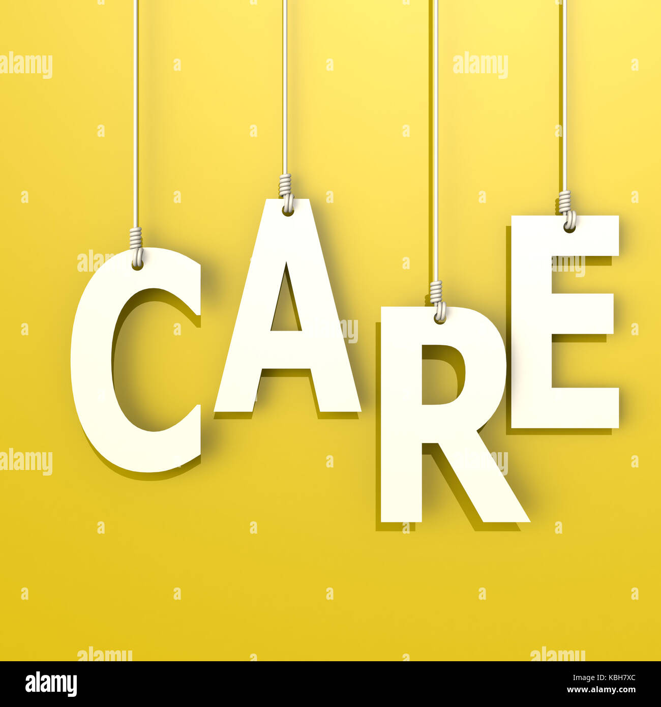 Care word in blue background Stock Photo - Alamy