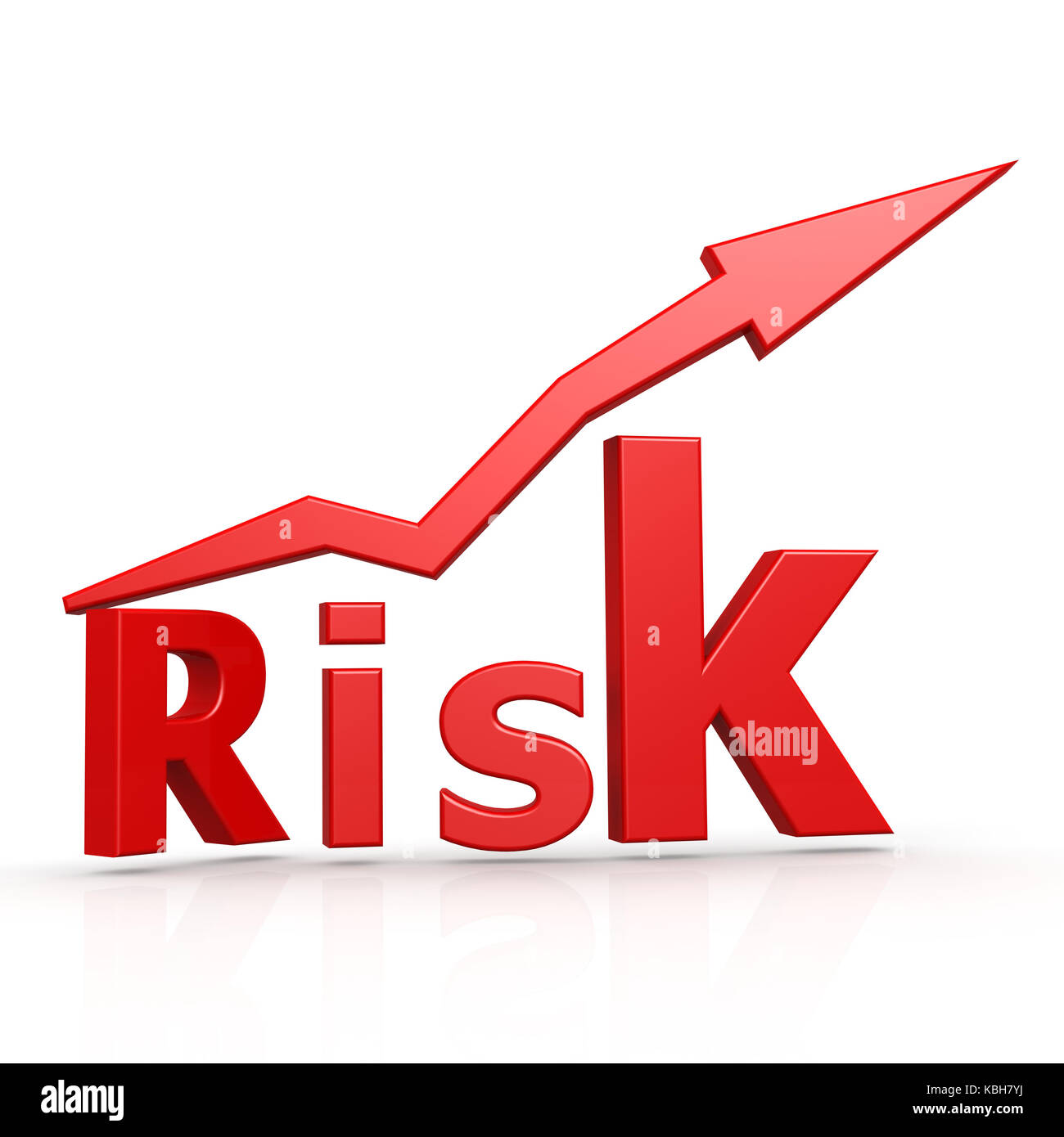 Risk word with arrow Stock Photo - Alamy