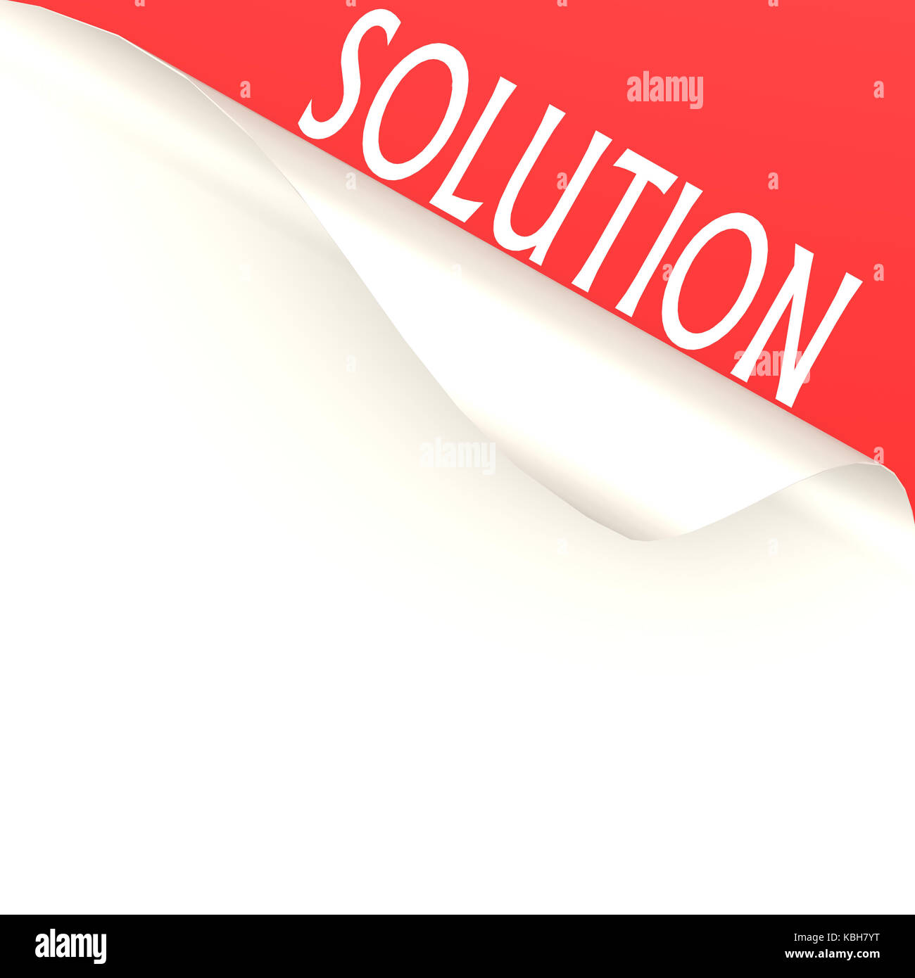 Solution word with white paper Stock Photo - Alamy