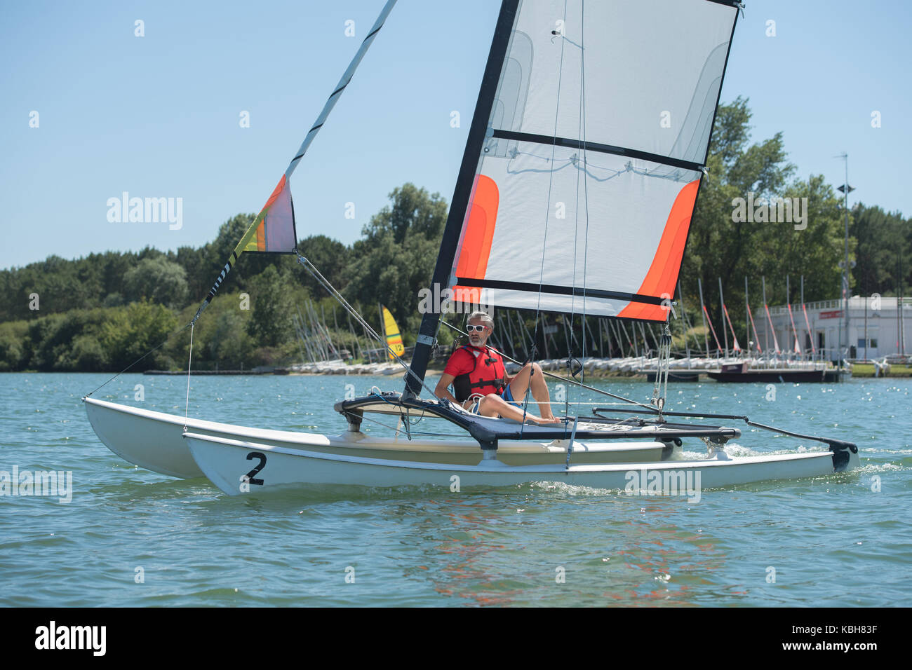 sailing on the lake Stock Photo - Alamy