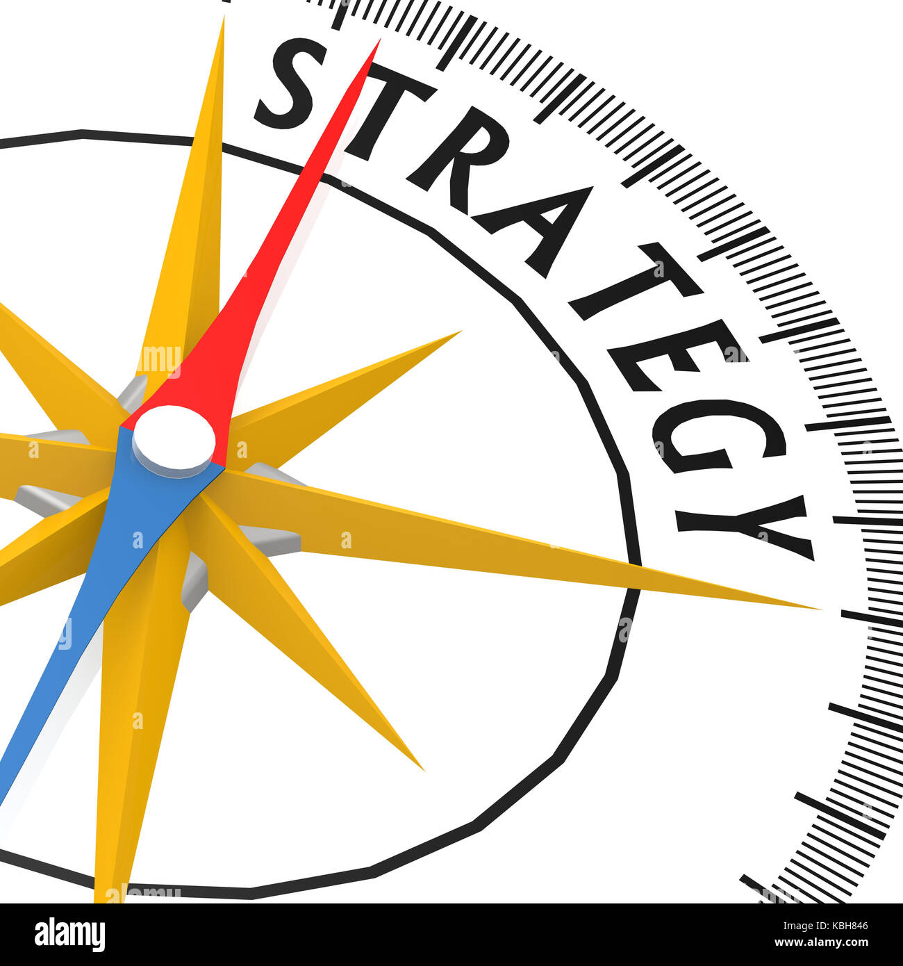 Compass with strategy word Stock Photo - Alamy