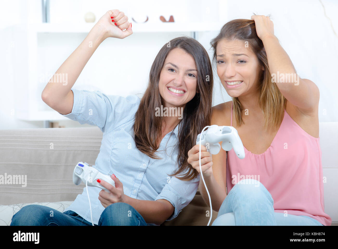 playing with consoles Stock Photo - Alamy