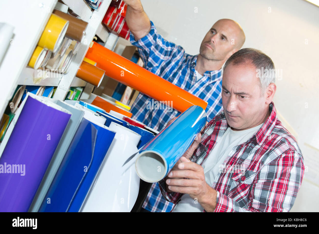 checking the product Stock Photo - Alamy