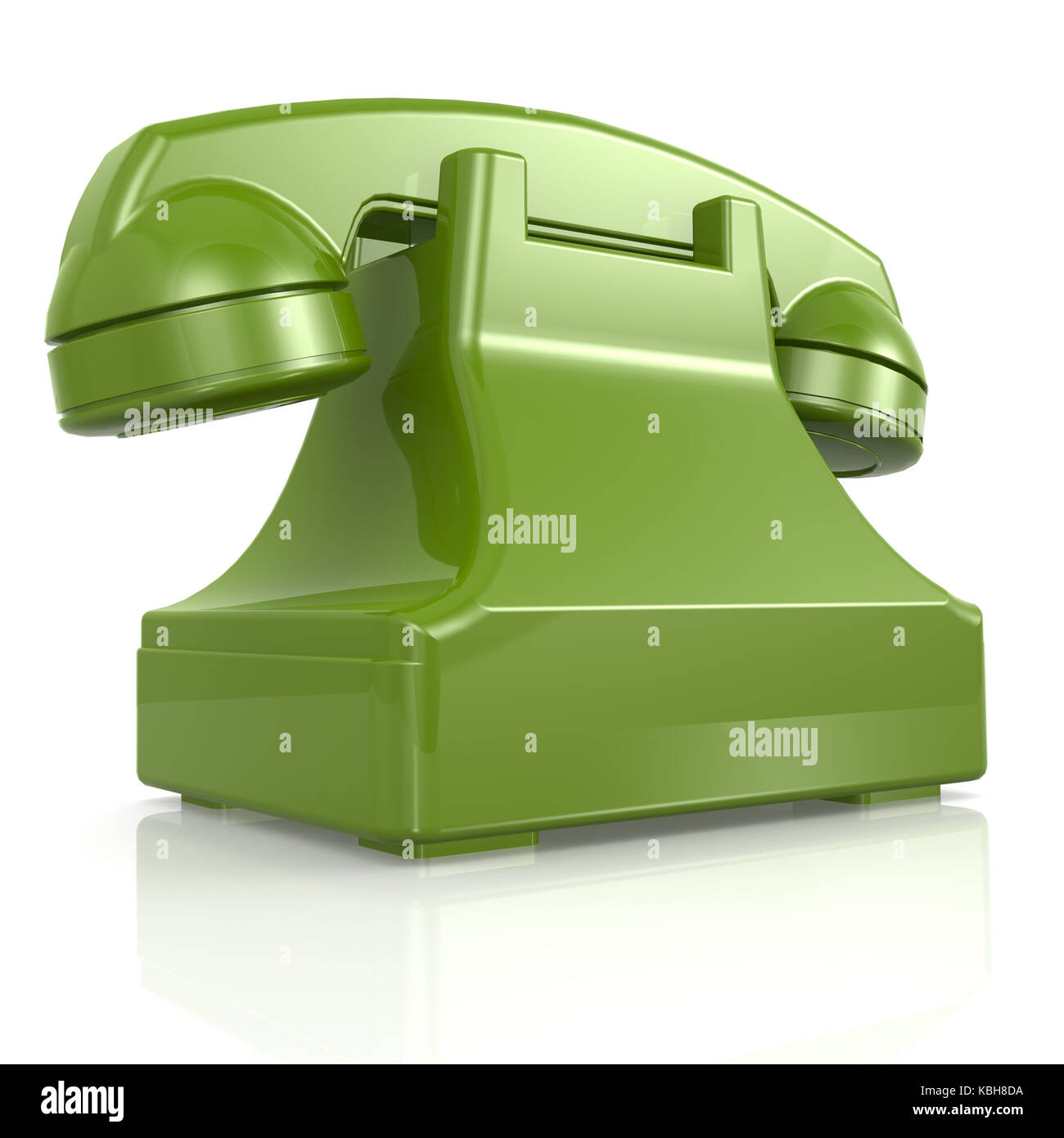 Green isolated phone Stock Photo - Alamy