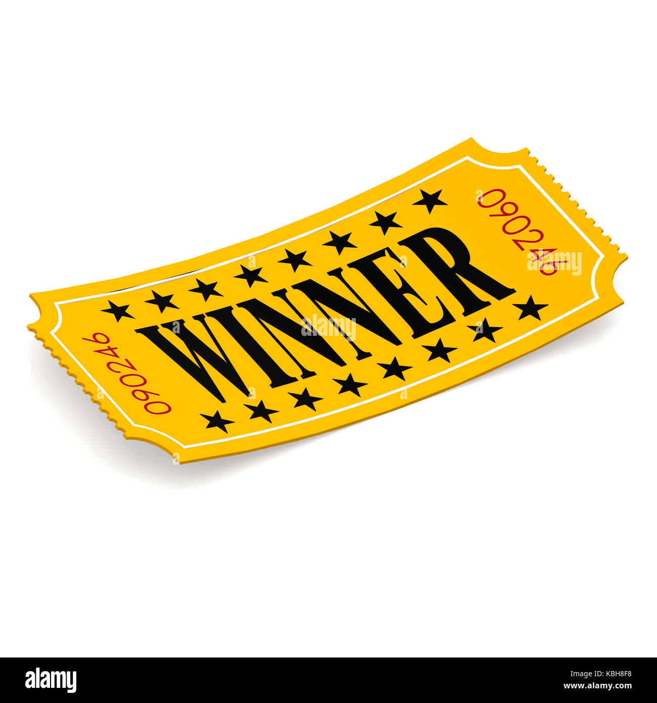 Winner ticket on white background Stock Photo - Alamy