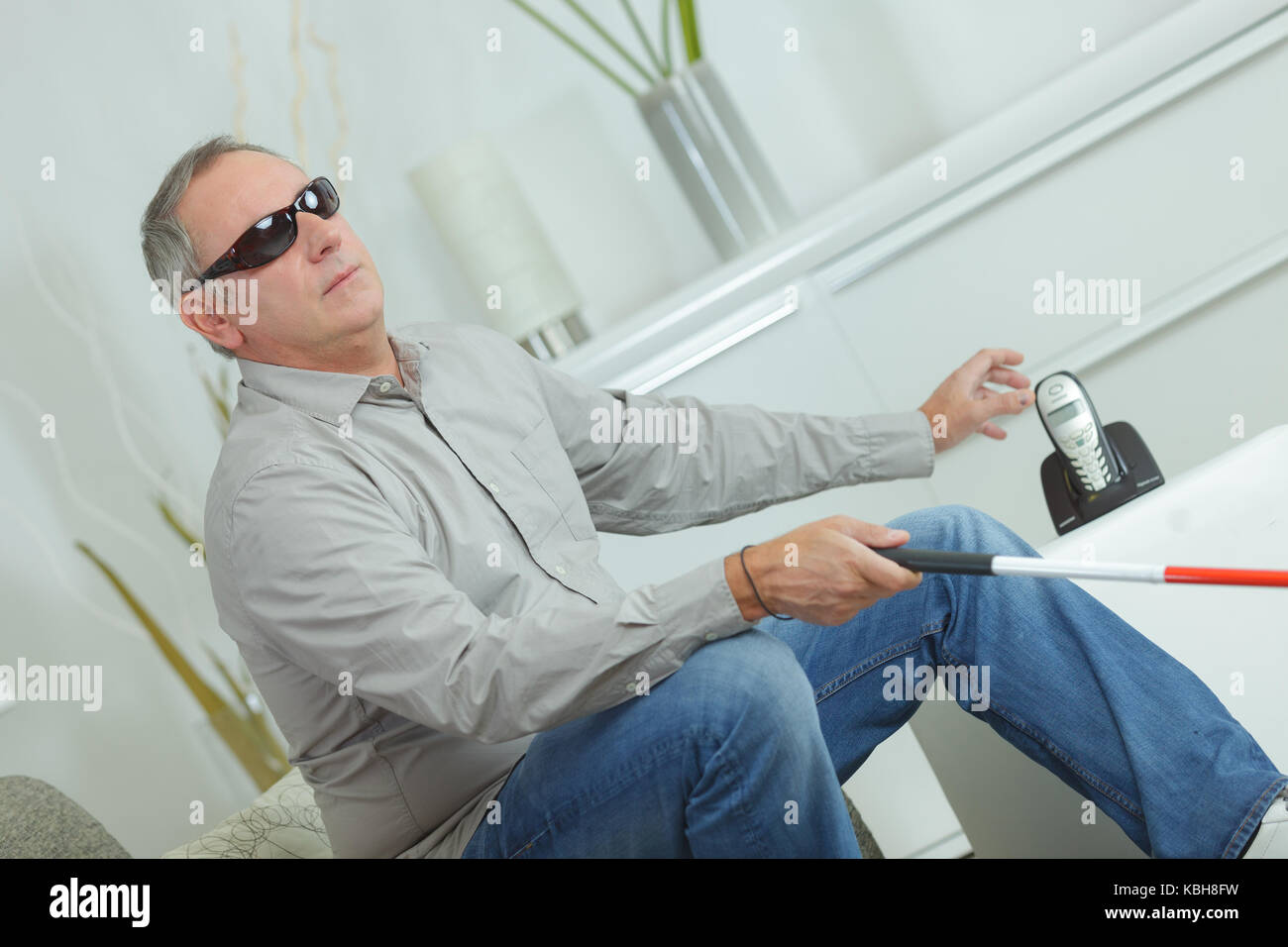 the blind man Stock Photo - Alamy
