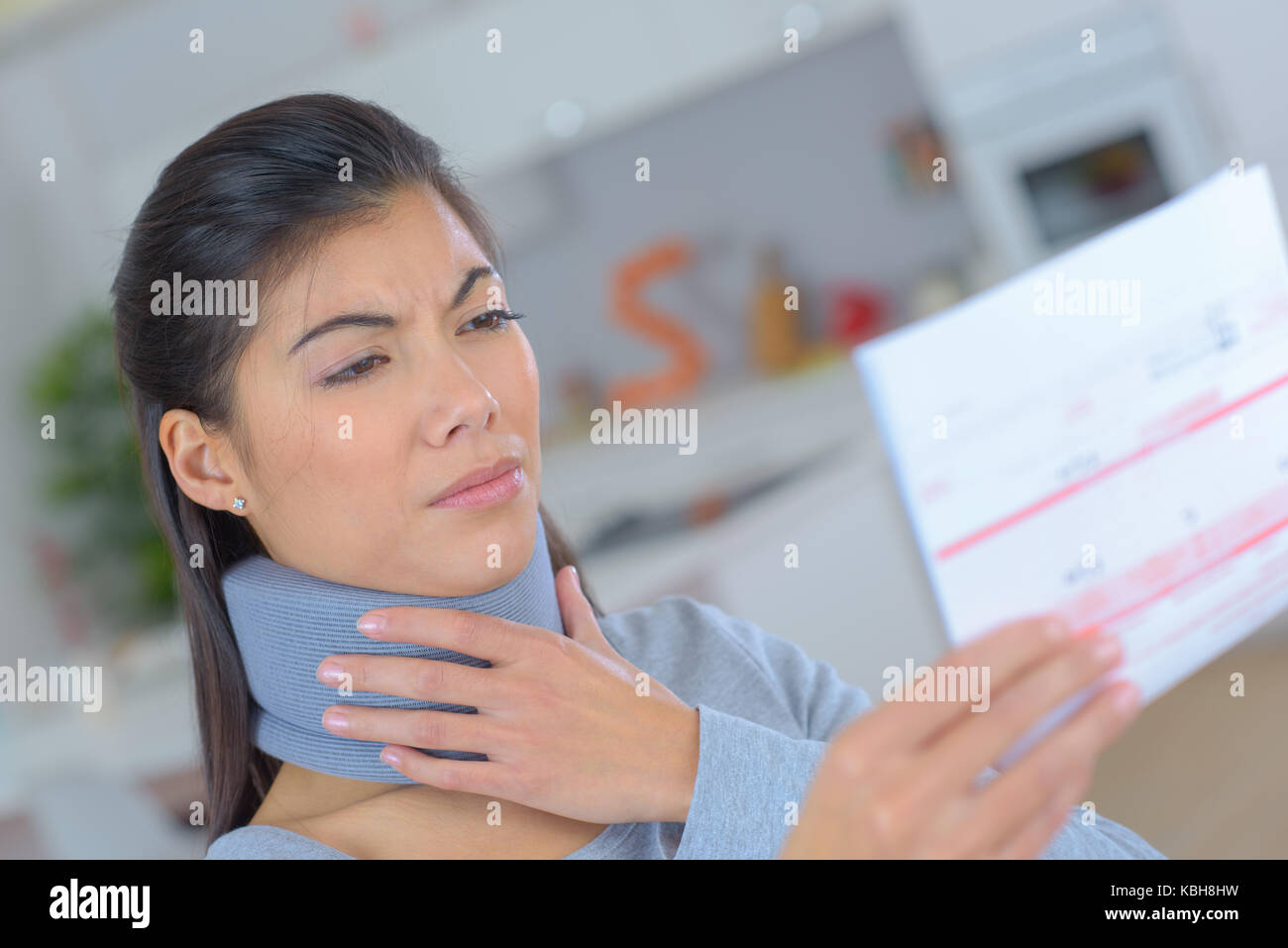 reading the bill letter Stock Photo - Alamy
