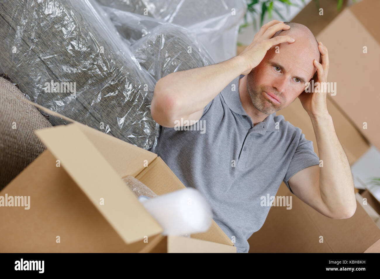 getting crazy with packing Stock Photo - Alamy