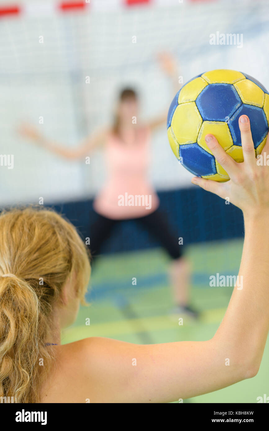 Female handball athlete hi-res stock photography and images - Alamy