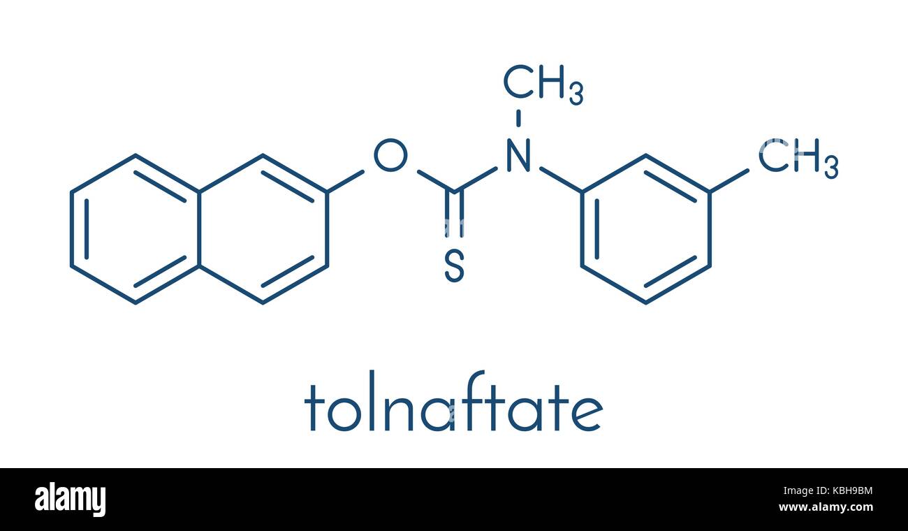 Tolnaftate antifungal drug molecule. Skeletal formula Stock Vector ...