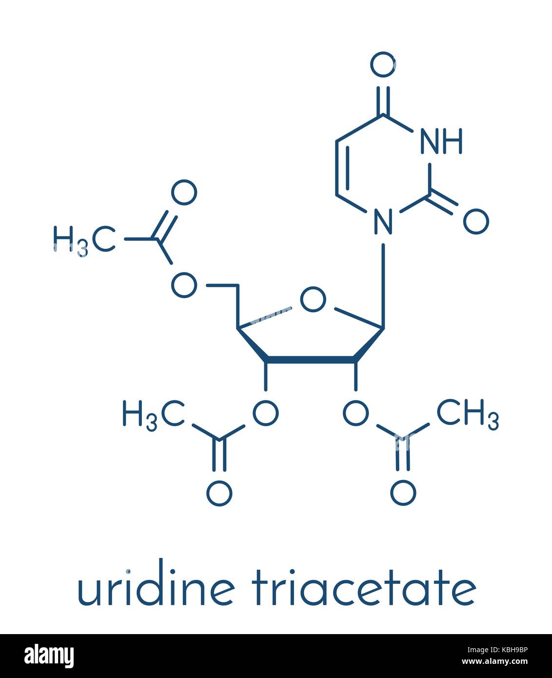 Uridine triacetate drug molecule. Used as antidote to treat ...