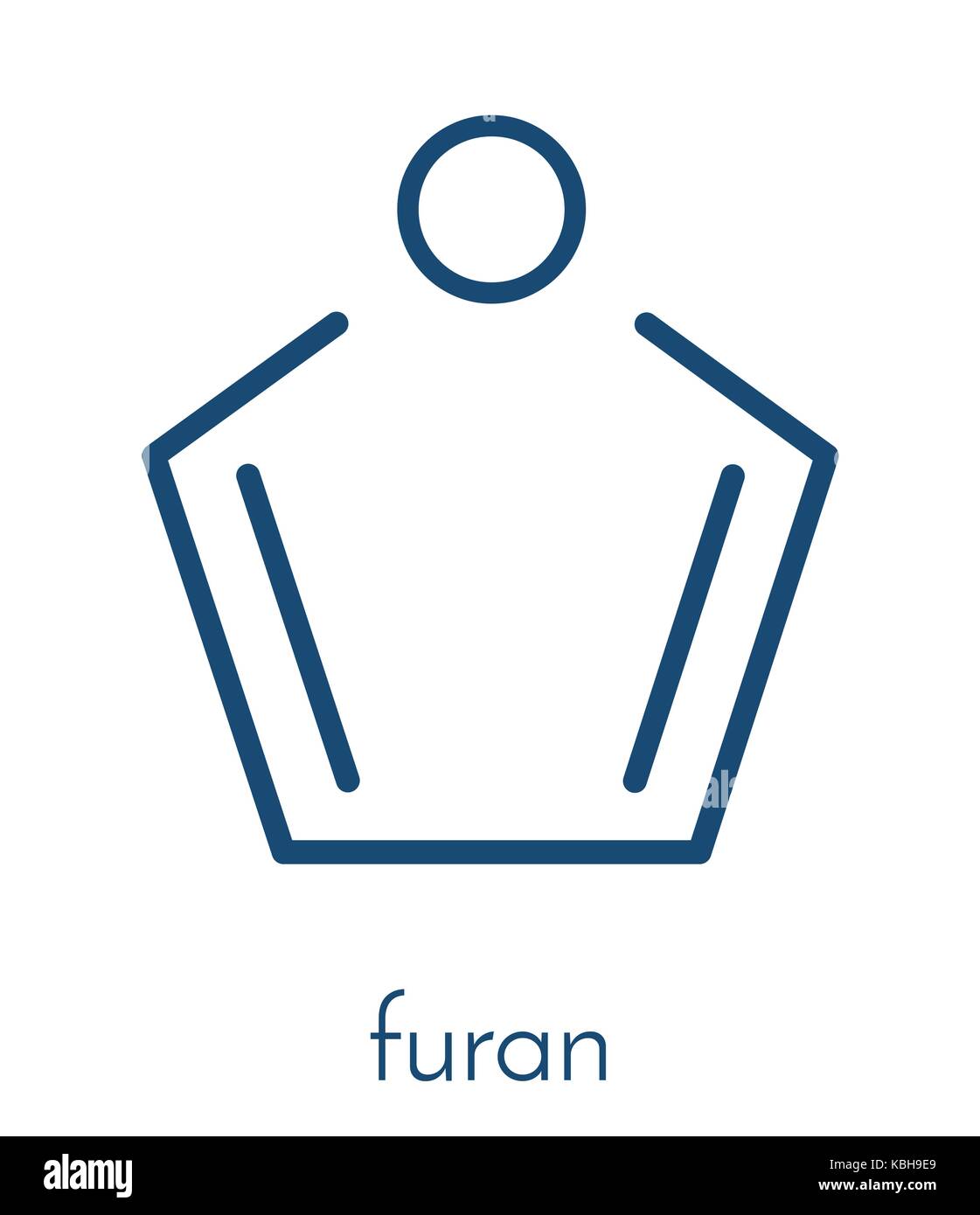 Furan heterocyclic aromatic molecule. Skeletal formula Stock Vector ...