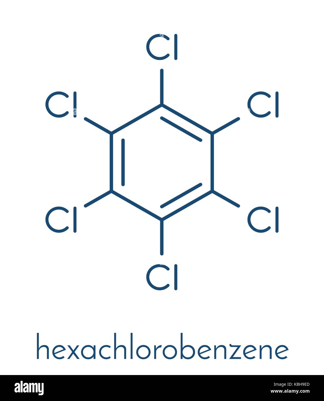 Hexachlorobenzene (perchlorobenzene, HCB) banned fungicide molecule ...