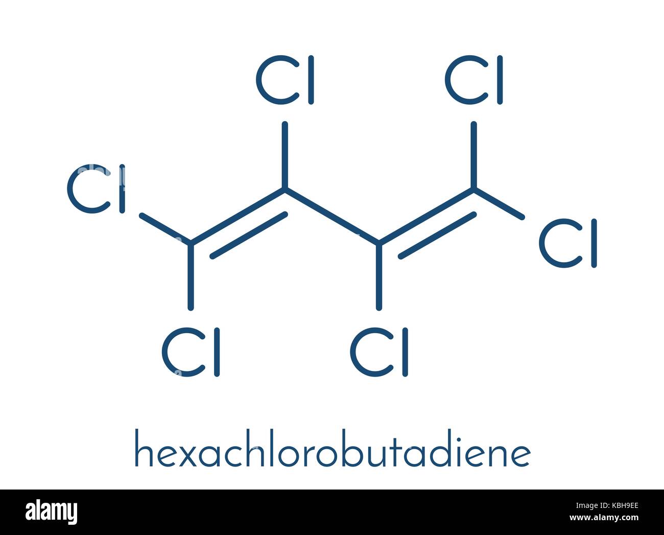 Hexachlorobutadiene (HBCD) solvent molecule. Also used as algicide and ...