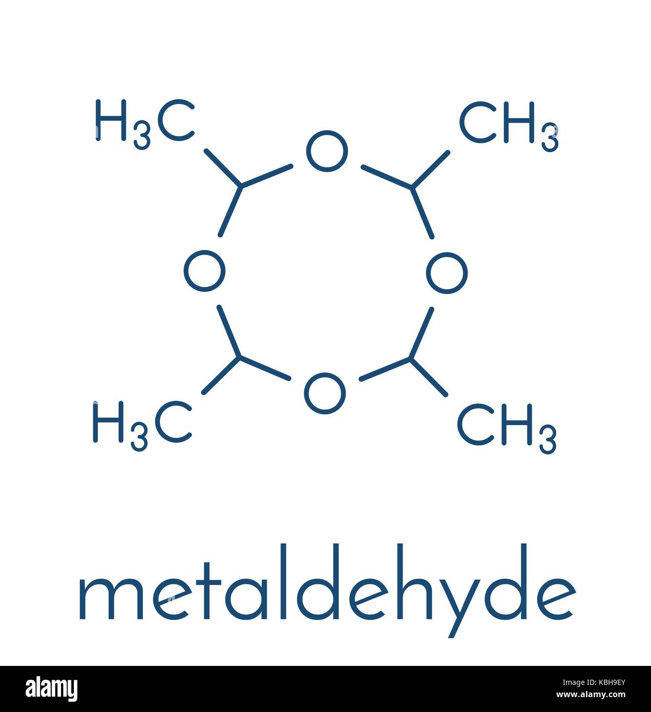 Metaldehyde pesticide molecule. Used against slugs and snails and as ...