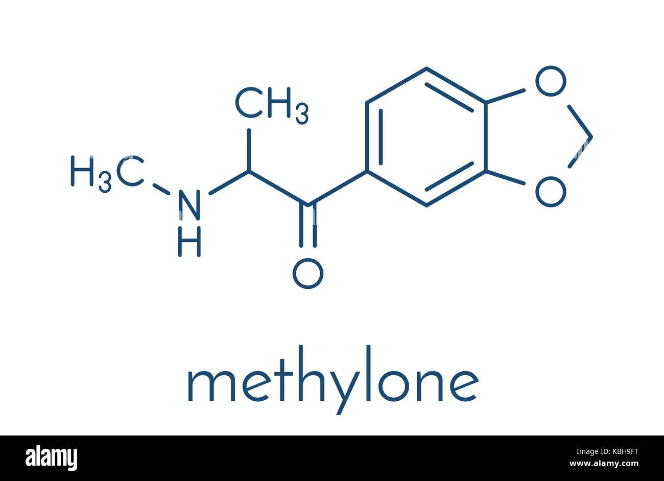 Methylone (bk-MDMA) stimulant molecule. Used as recreational drug ...