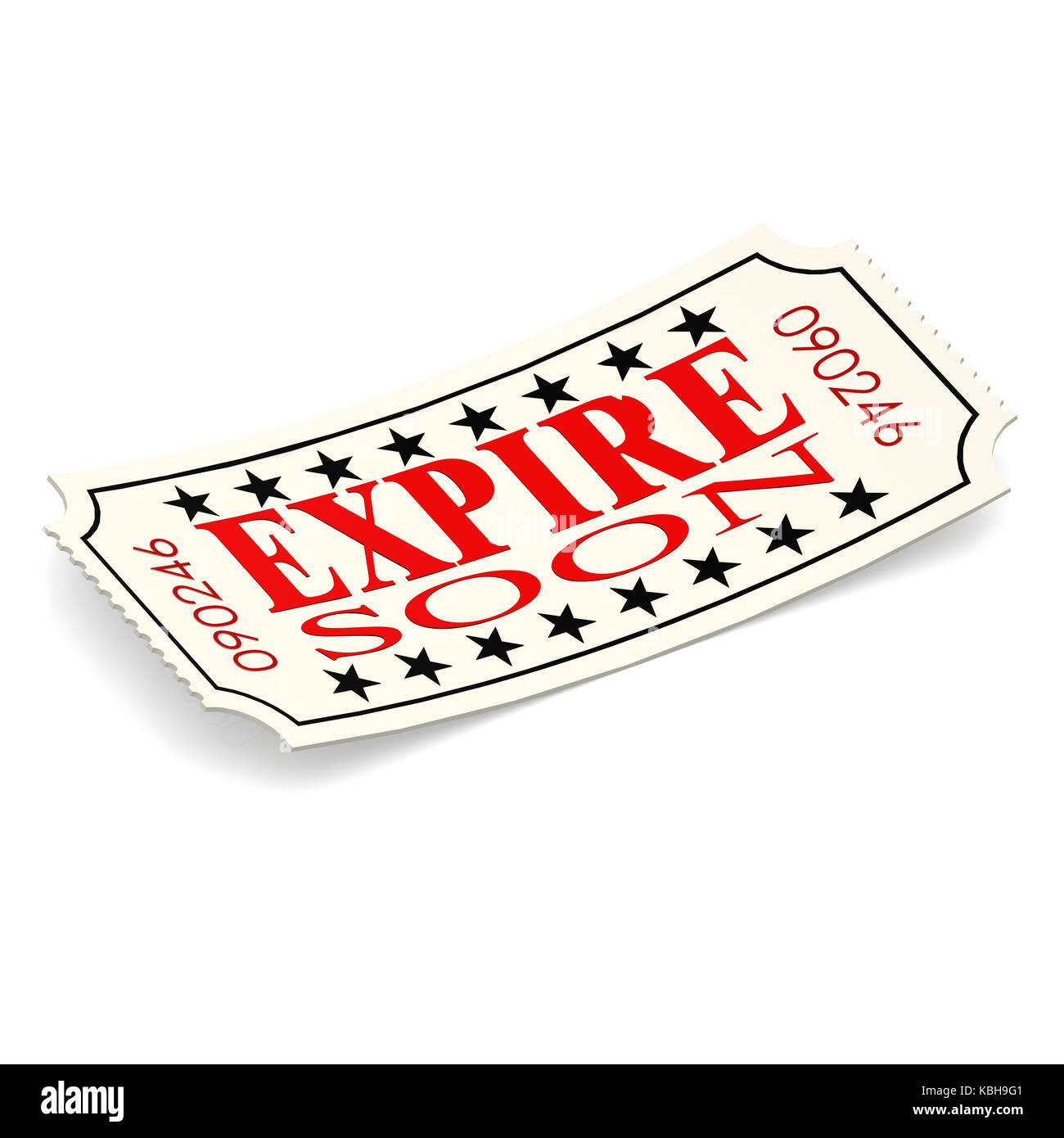 Expire soon ticket on white background image with hi-res rendered ...