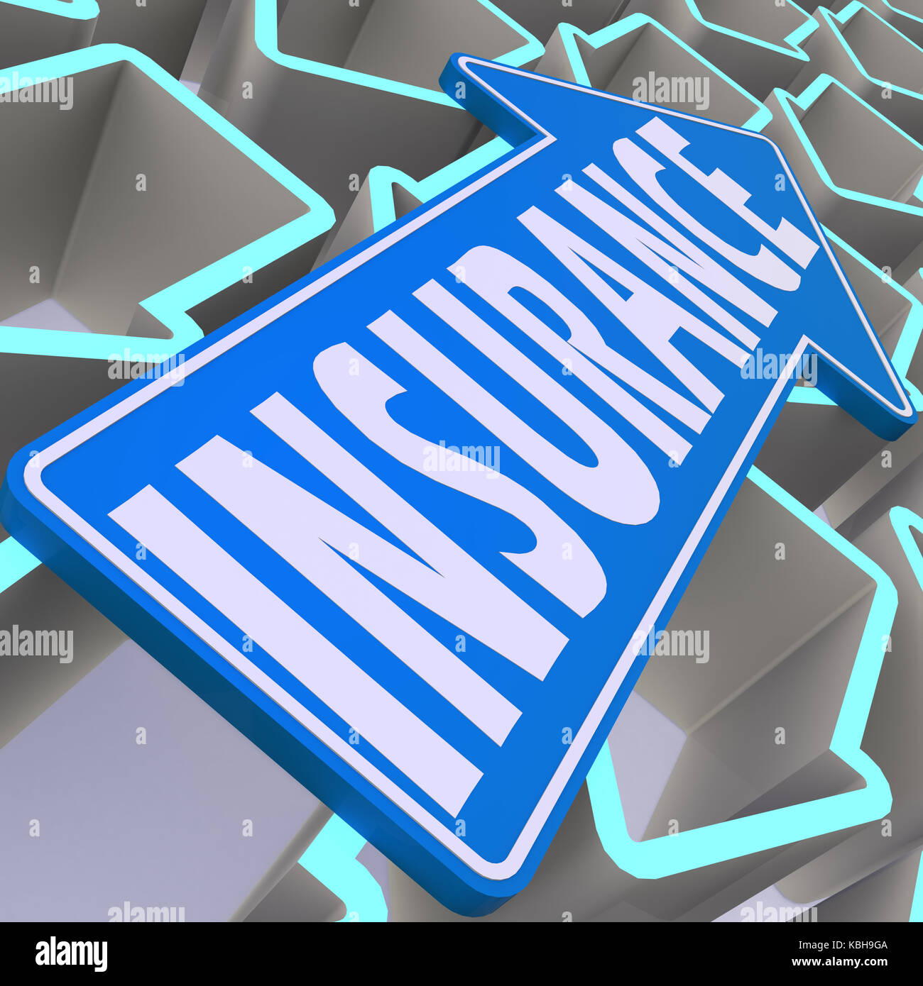 Insurance blue arrow image with hi-res rendered artwork that could be ...