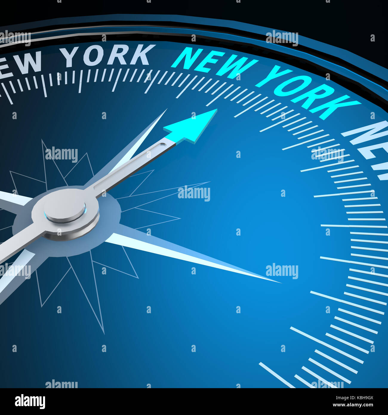 New York word on compass image with hi-res rendered artwork that could ...