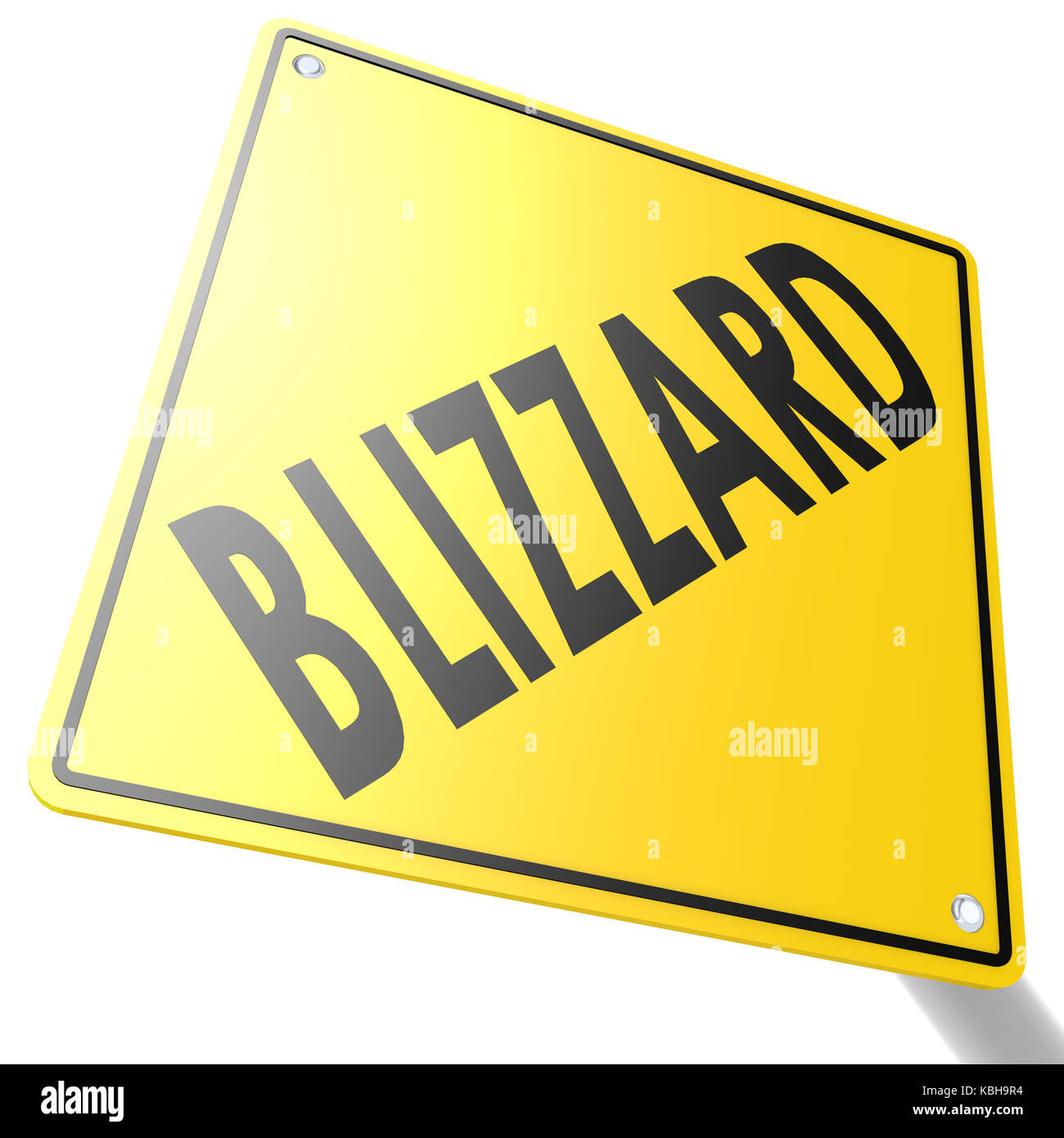Road sign with blizzard image with hi-res rendered artwork that could ...