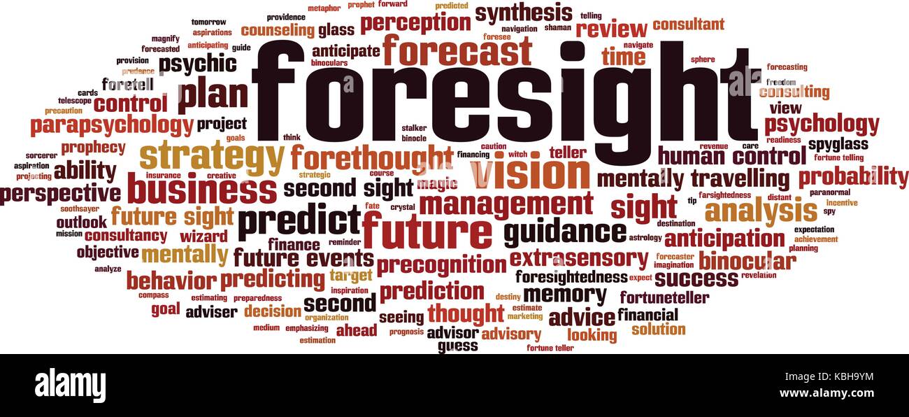 Foresight word cloud concept. Vector illustration Stock Vector Image ...