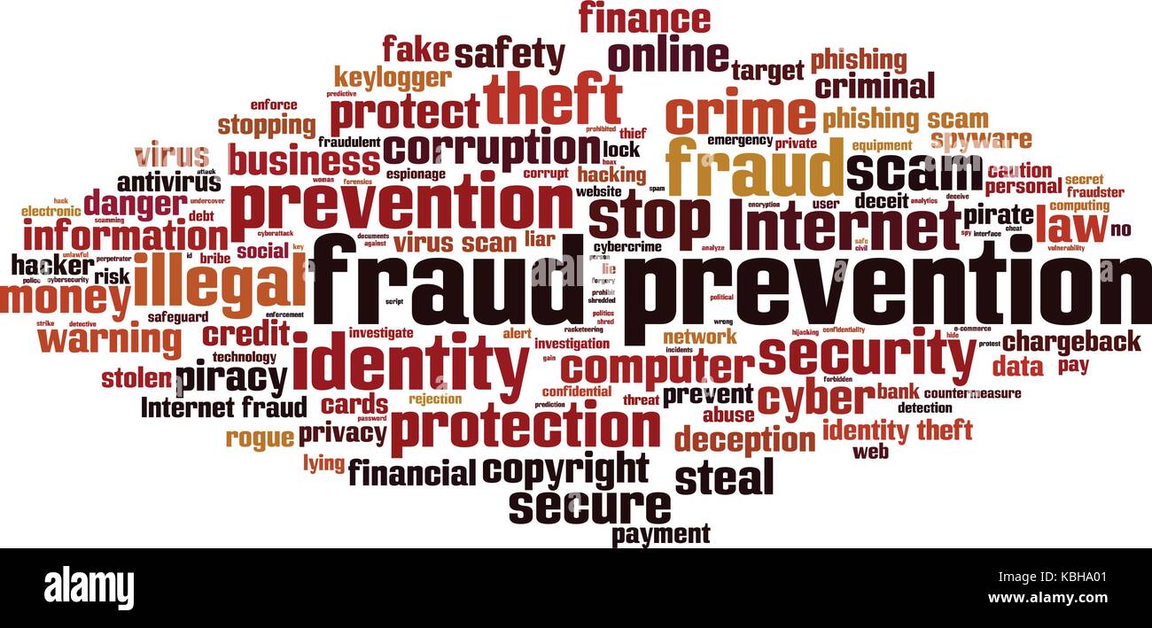 Fraud prevention word cloud concept. Vector illustration Stock Vector ...