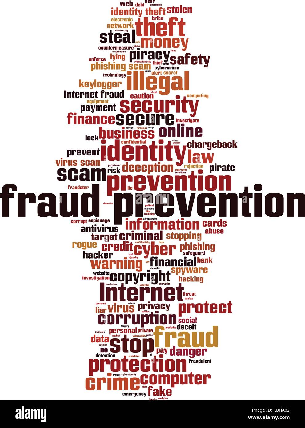 Fraud prevention word cloud concept. Vector illustration Stock Vector ...