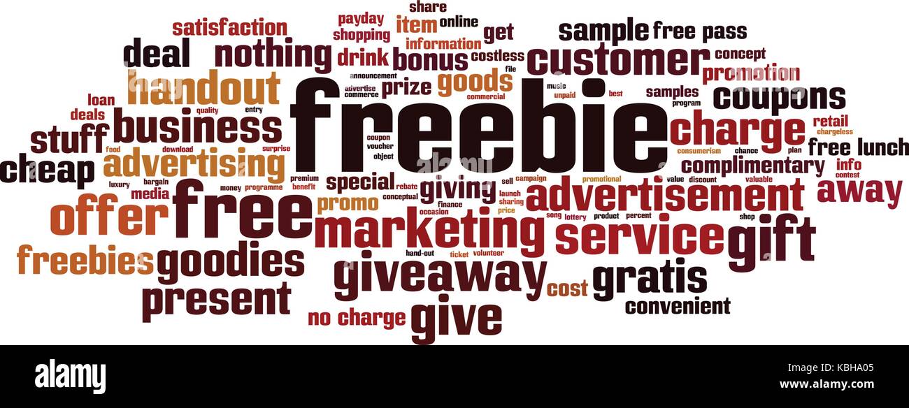 Freebie word cloud concept. Vector illustration Stock Vector Image ...