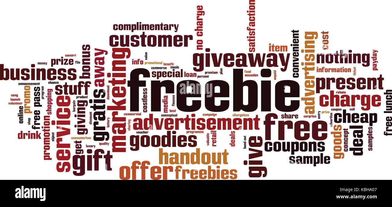 Freebie word cloud concept. Vector illustration Stock Vector Image ...