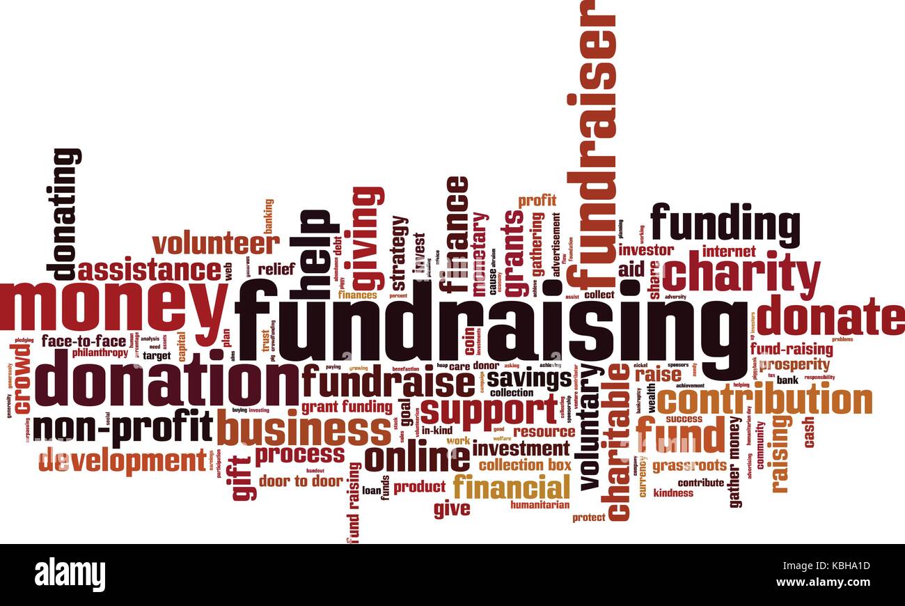Fundraising word cloud concept. Vector illustration Stock Vector Image ...