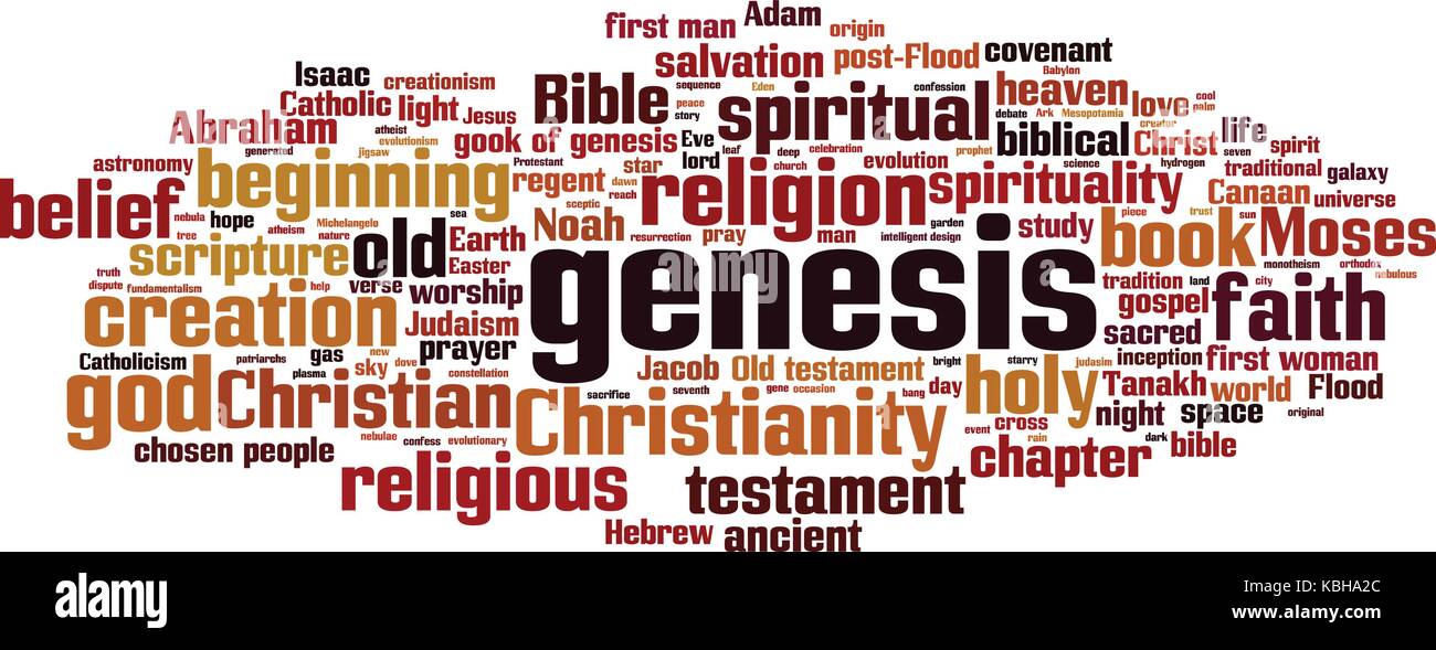 Genesis word cloud concept. Vector illustration Stock Vector Image ...