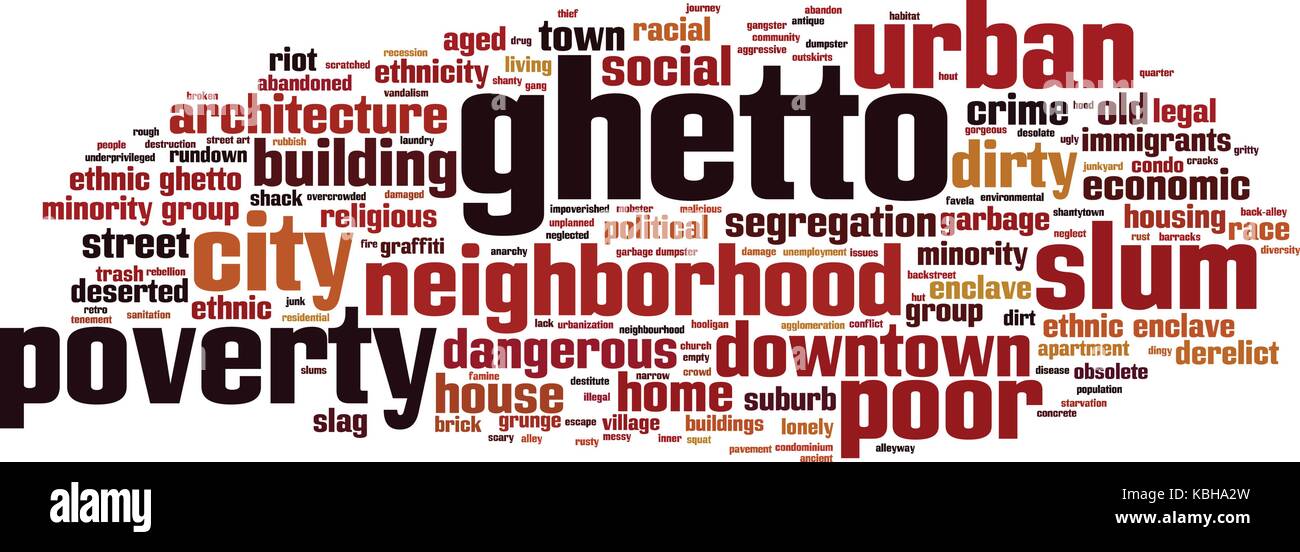 Ghetto word cloud concept. Vector illustration Stock Vector Image & Art ...