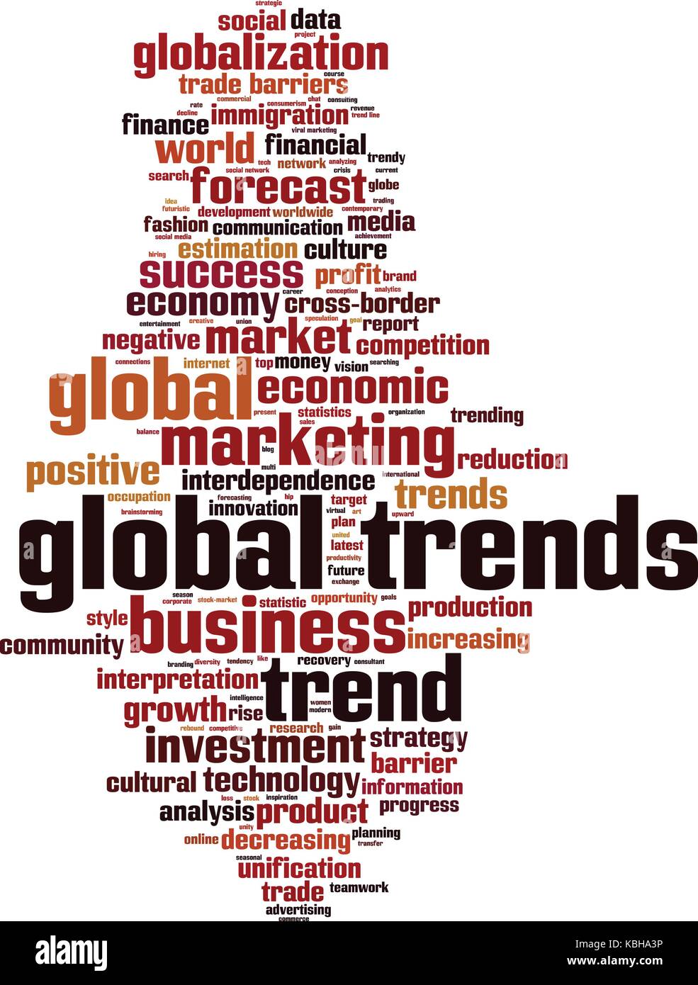 Global trends word cloud concept. Vector illustration Stock Vector ...