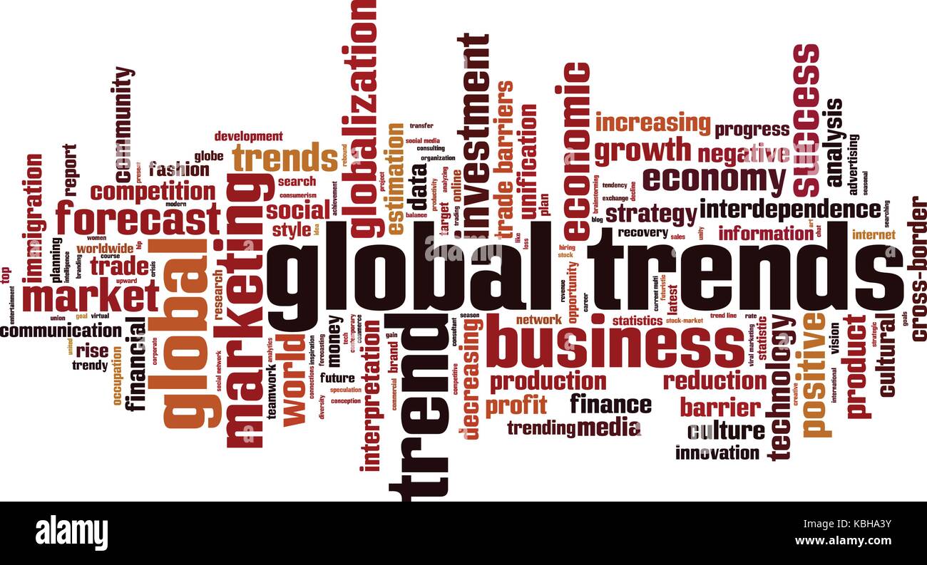 Global trends word cloud concept. Vector illustration Stock Vector ...