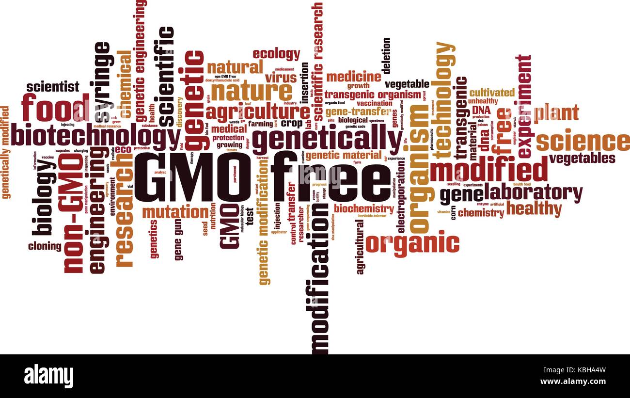 GMO free word cloud concept. Vector illustration Stock Vector Image ...