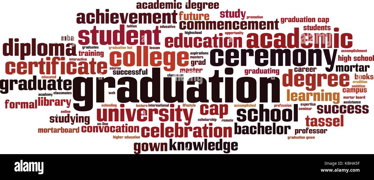 Graduation word cloud concept. Vector illustration Stock Vector Image ...
