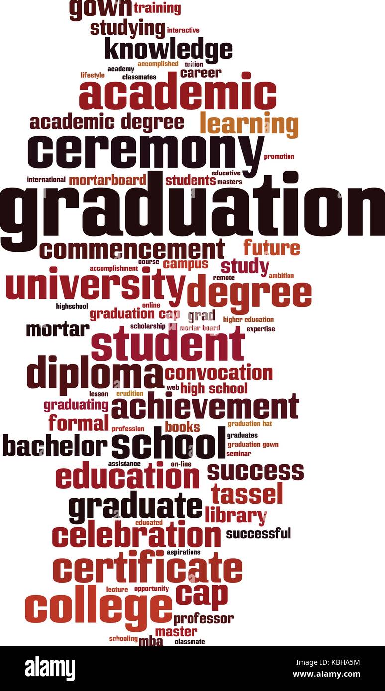Graduation word cloud concept. Vector illustration Stock Vector Image ...
