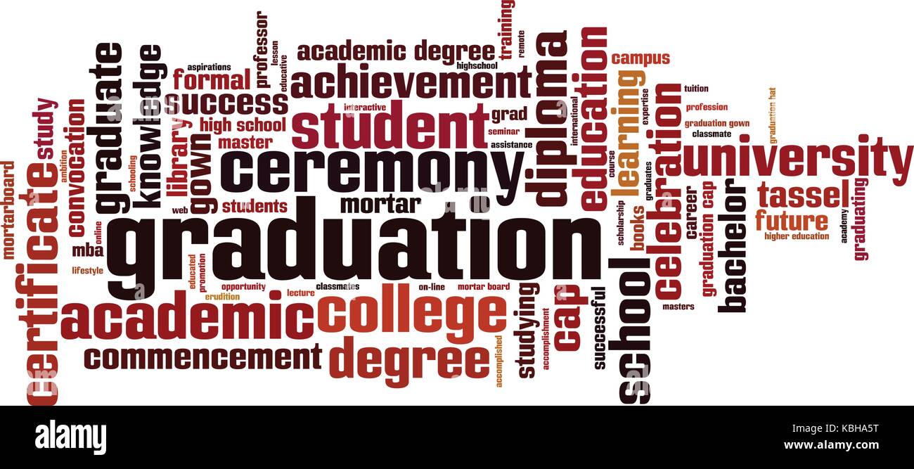 Graduation word cloud concept. Vector illustration Stock Vector Image ...
